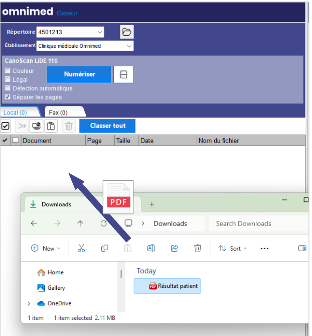 Numériser étape 1 - Transférer et consulter des documents dans le module de numérisation